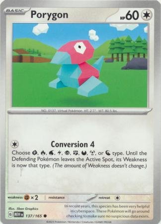 Porygon – 137/165 – Common - Metagame TCG
