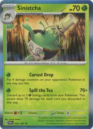 Sinistcha – 022/167 – Holo Rare - Metagame TCG